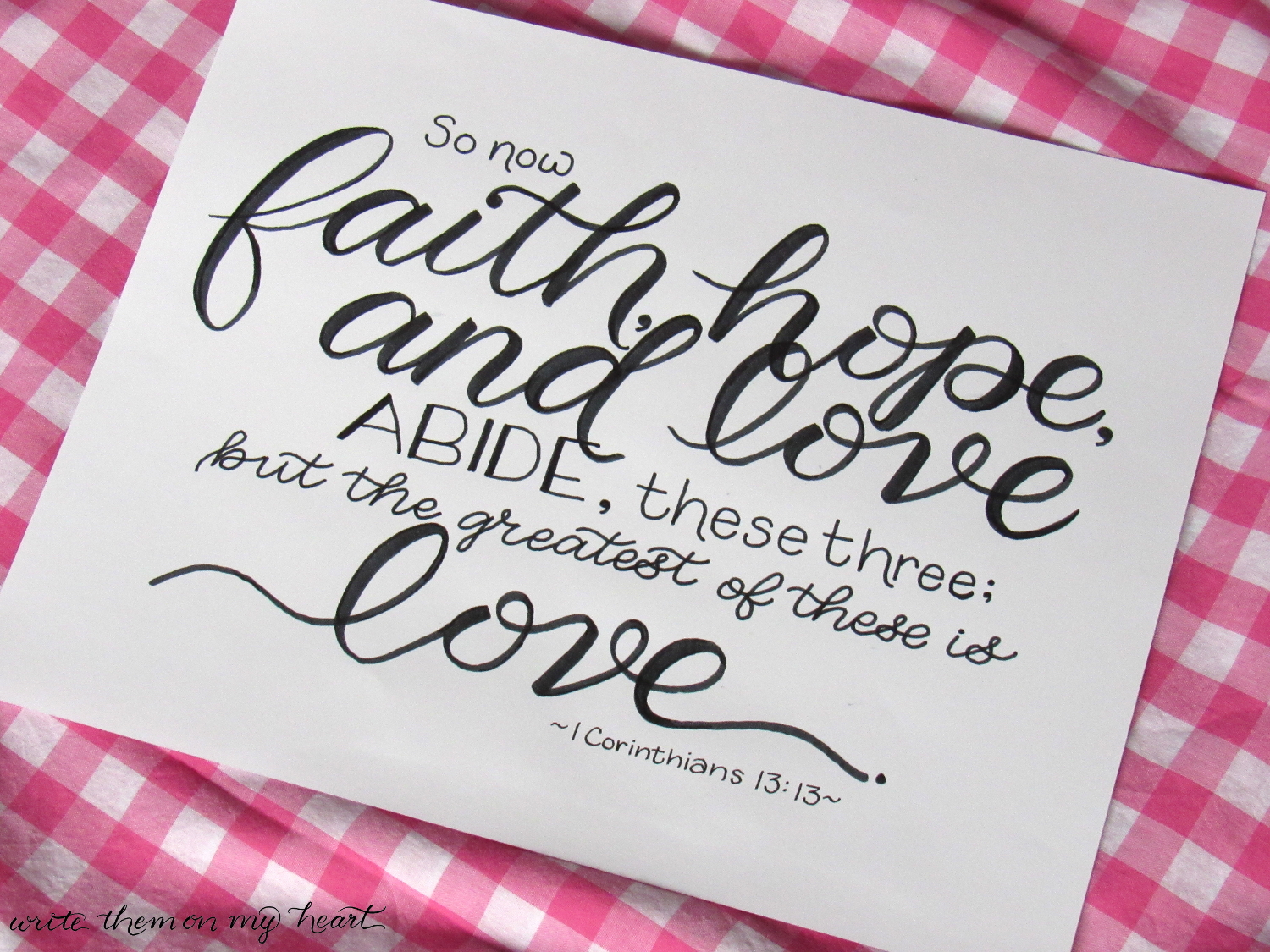 Printable Bible Verse Greeting Cards - Write Them On My Heart