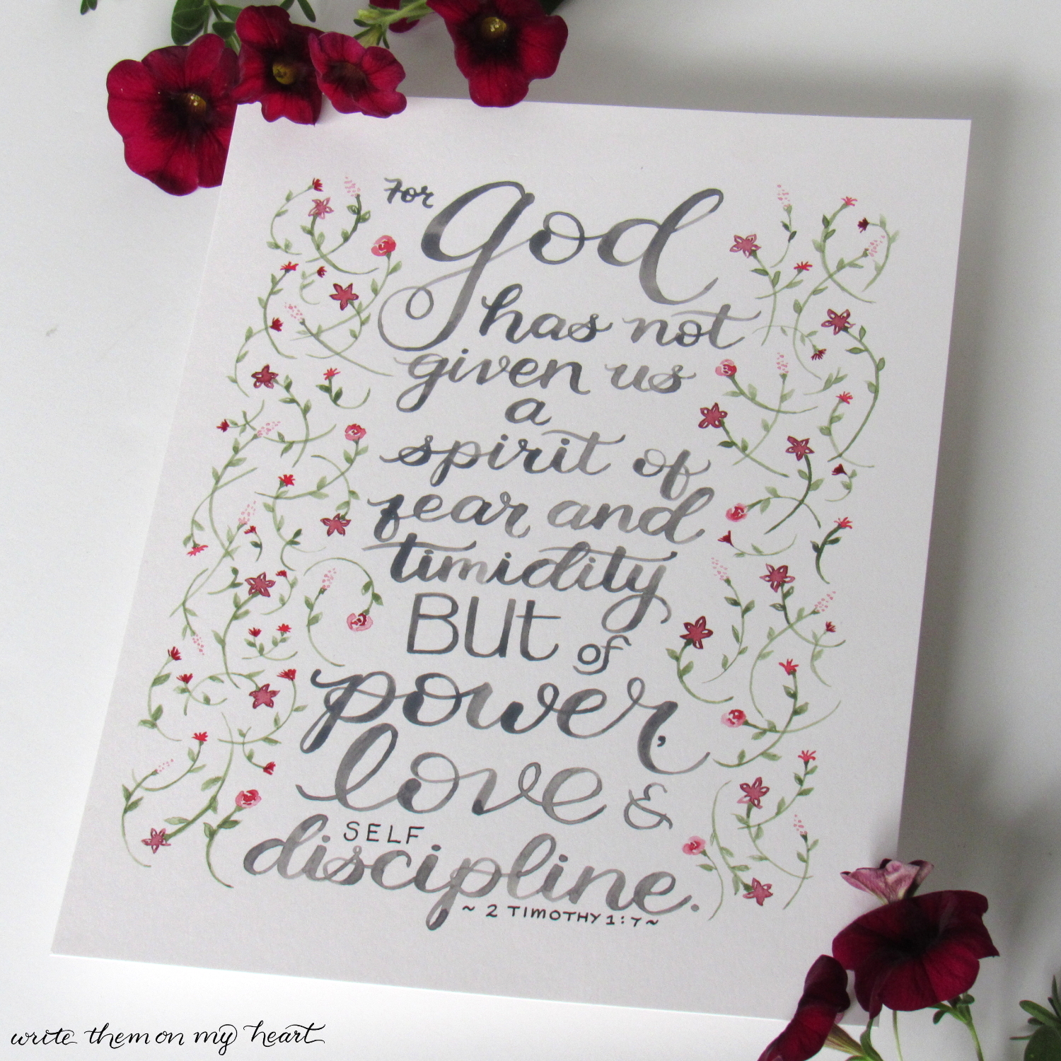 A Holy Pep Talk In 2 Timothy 1:7 - Write Them On My Heart