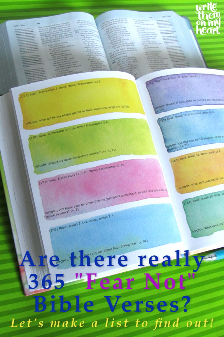 365 Fear Bible Verses - Write Them On My Heart