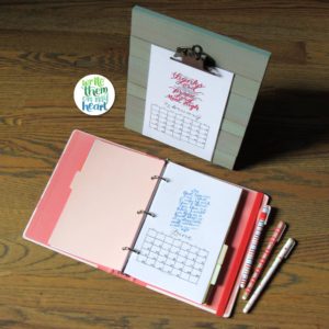 2022 Christian Printable Calendar - Write Them On My Heart