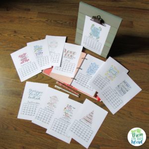 2022 Christian Printable Calendar - Write Them On My Heart