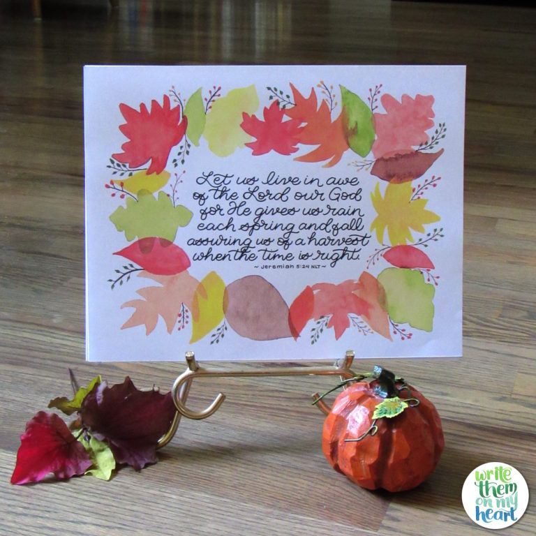Top Autumn Bible Verses Plus Printable - Write Them On My Heart