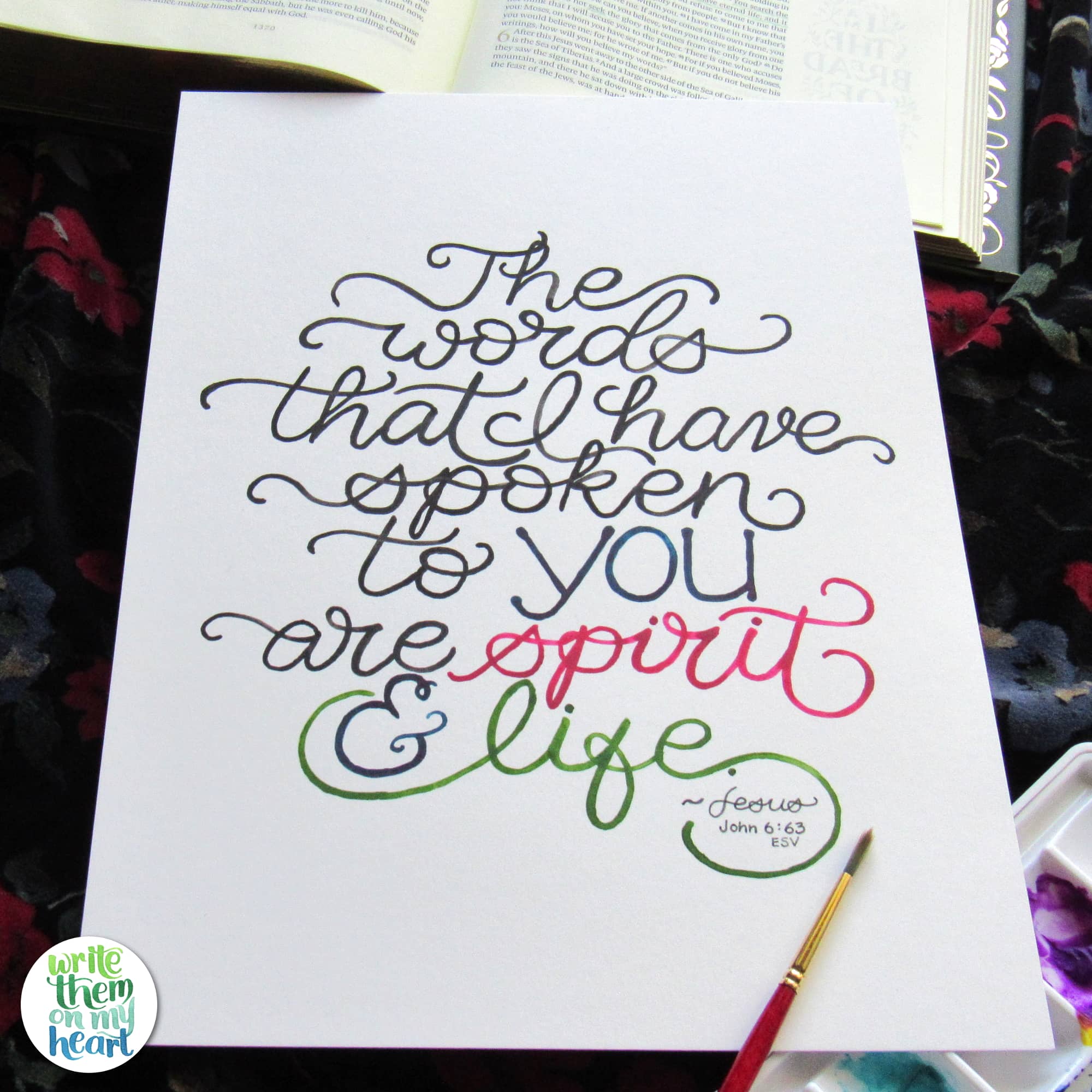 How To Make a Scripture Writing Keepsake - Write Them On My Heart