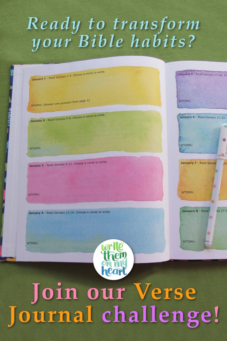 Verse Journal Challenge - Write Them On My Heart