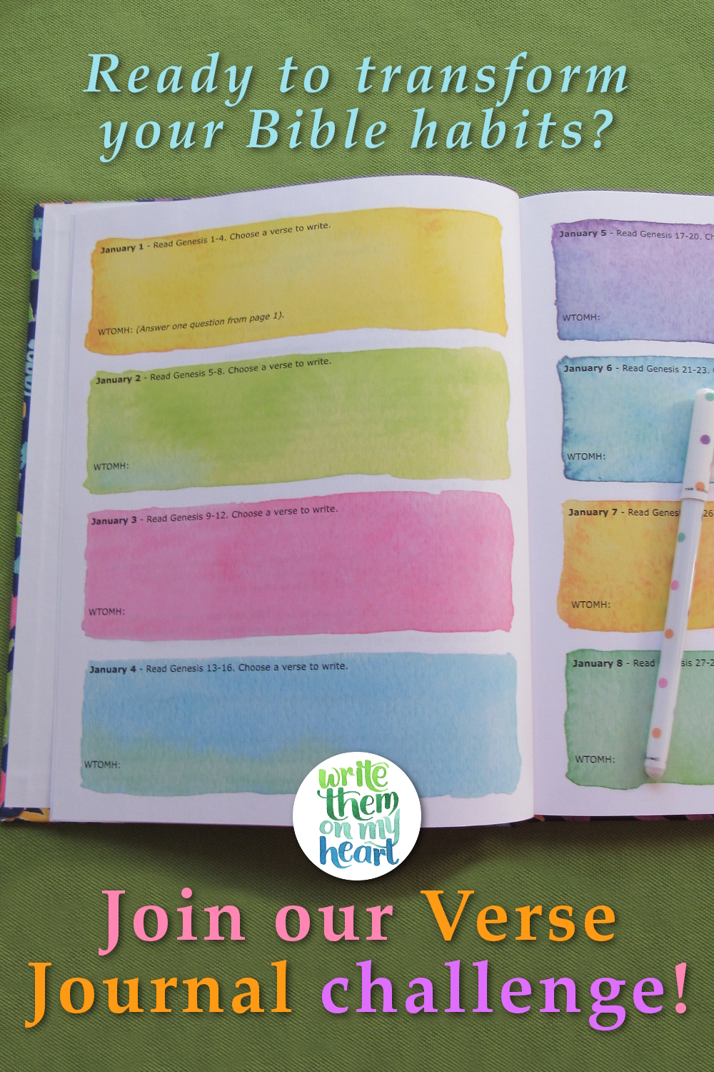 Verse Journal Challenge - Write Them On My Heart