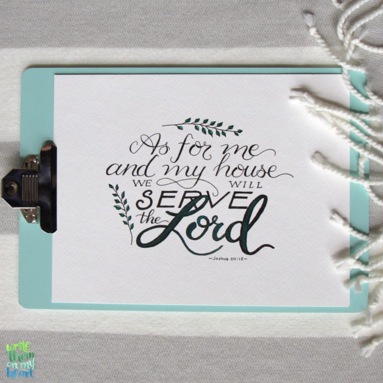 Printable Bible Verse Greeting Cards - Write Them On My Heart