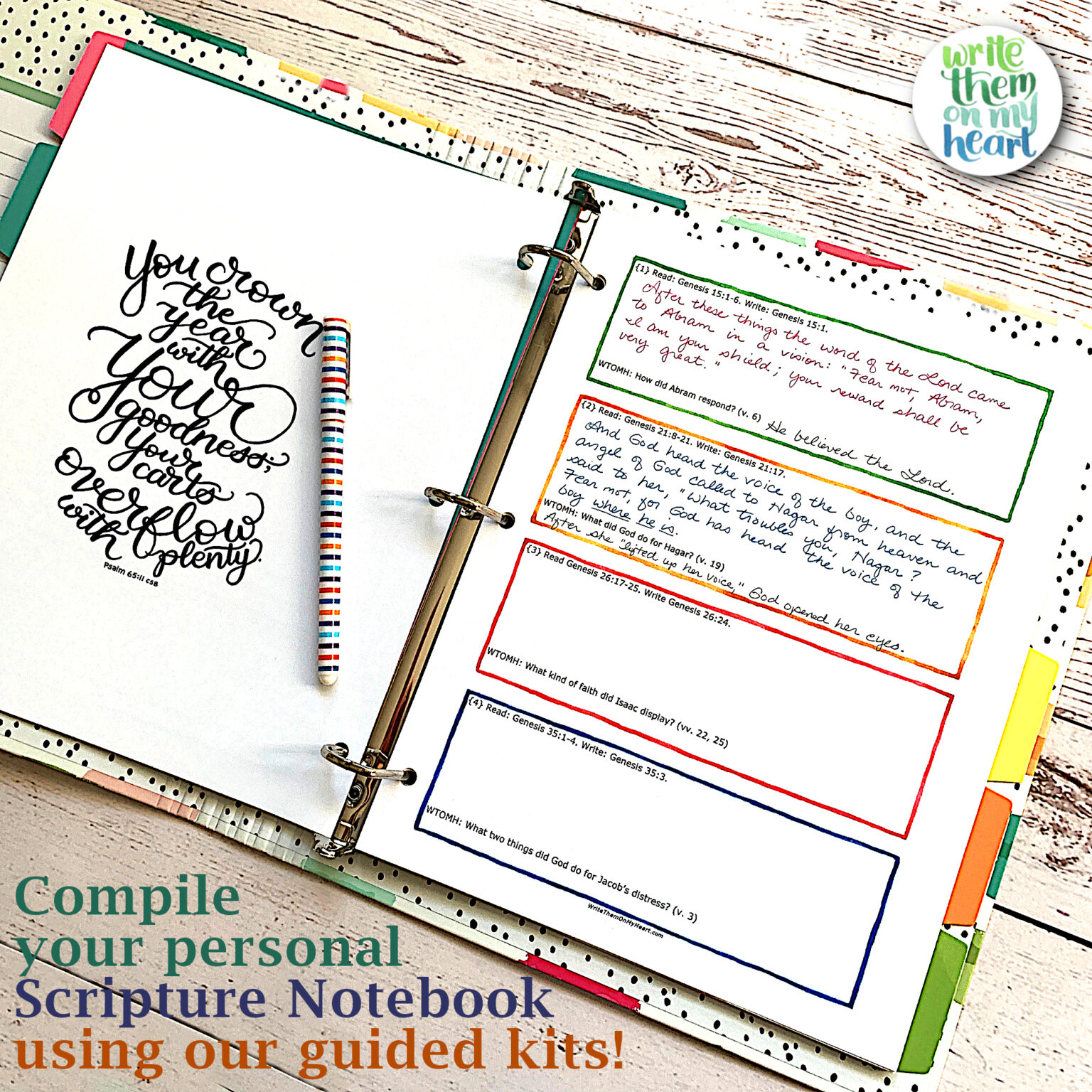 Scripture Notebook Kits - Write Them On My Heart