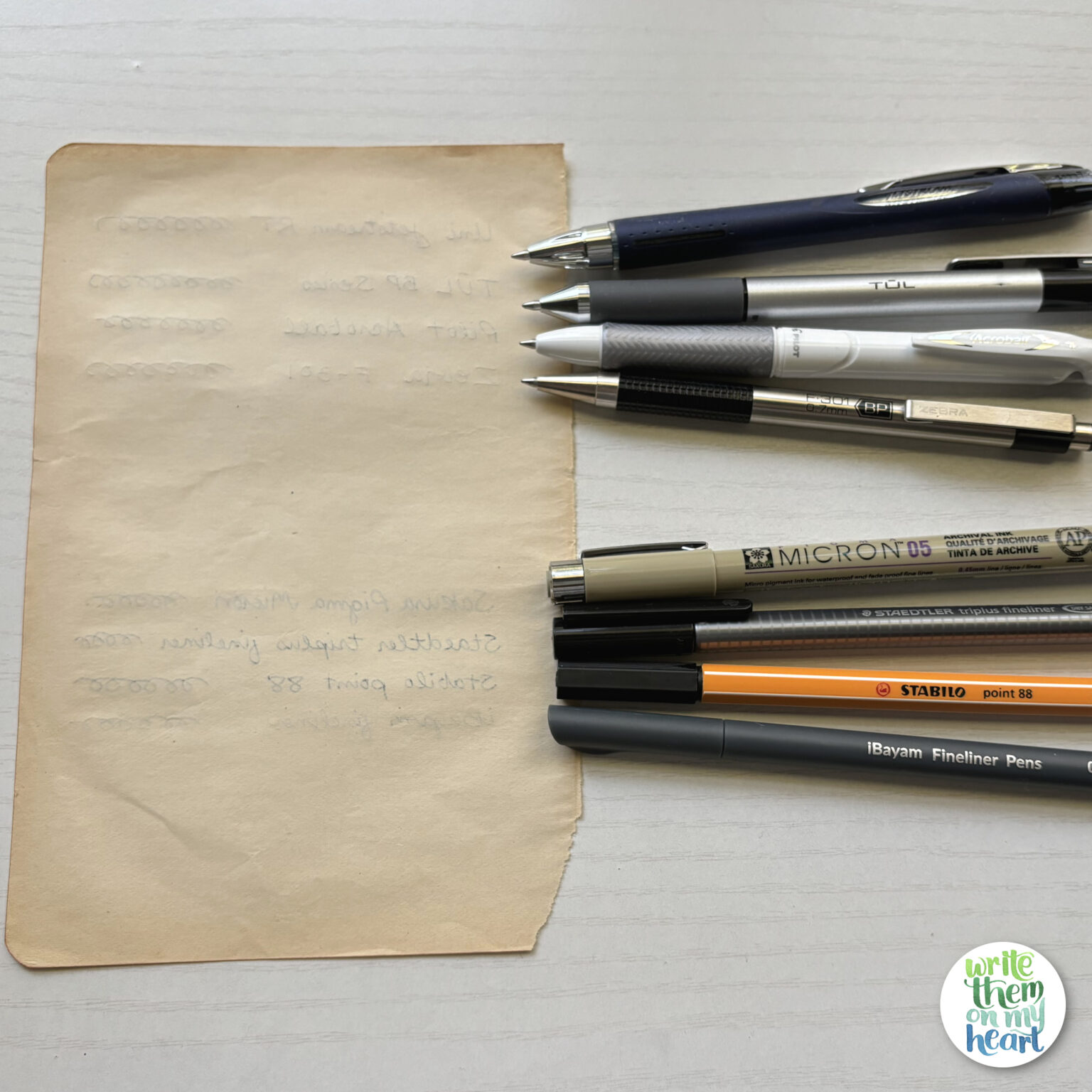 Comparing Pens for Writing In the Bible - Write Them On My Heart