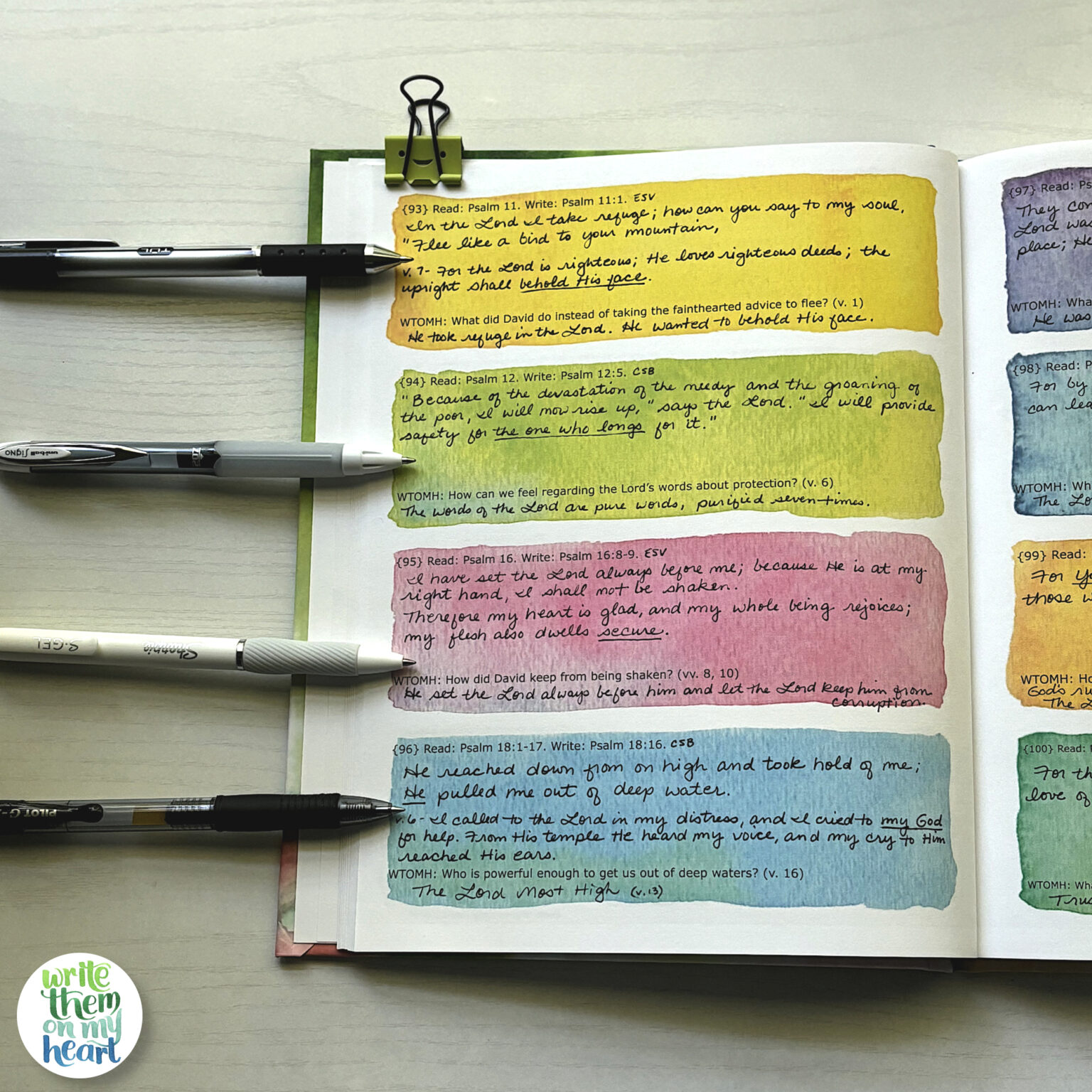 Comparing Pens for Writing In the Bible - Write Them On My Heart