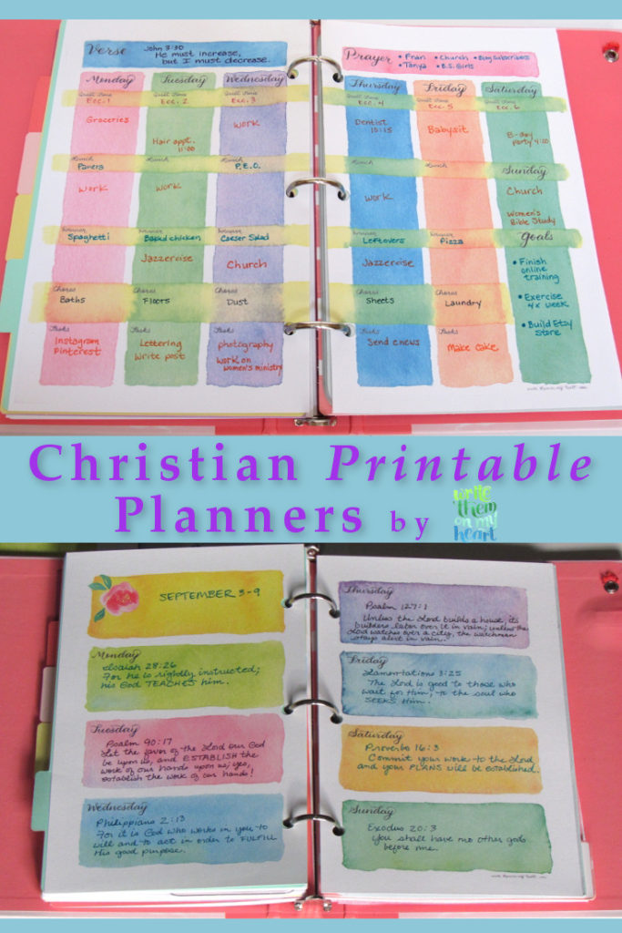 These Christian Printable Planners Will Set Your Mind On Things Above ...