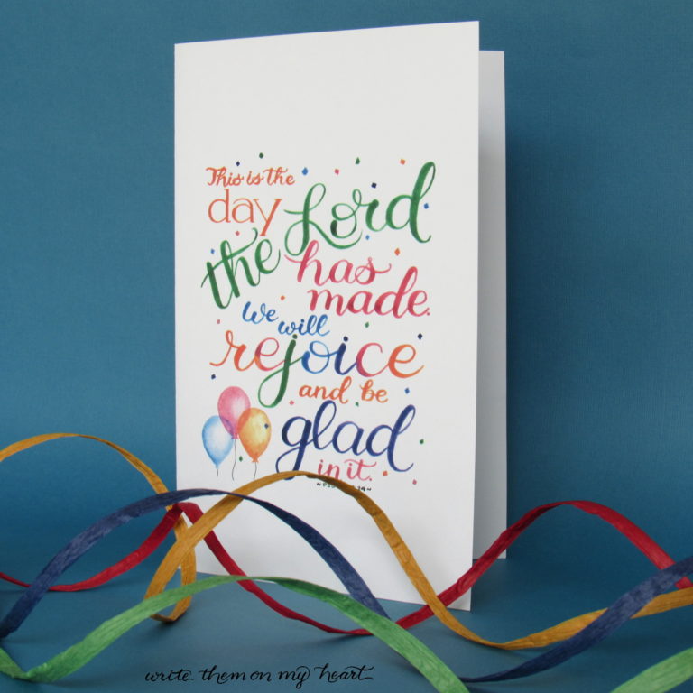 Printable Bible Verse Greeting Cards - Write Them On My Heart