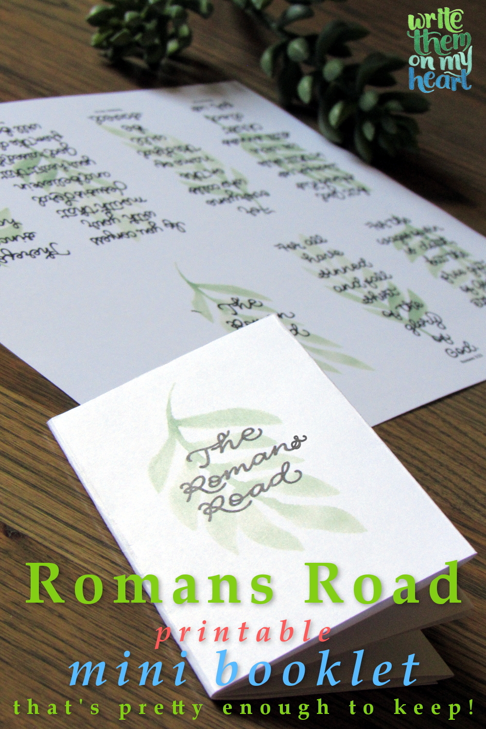 Romans Road to Salvation Printable Booklet - Write Them On My Heart