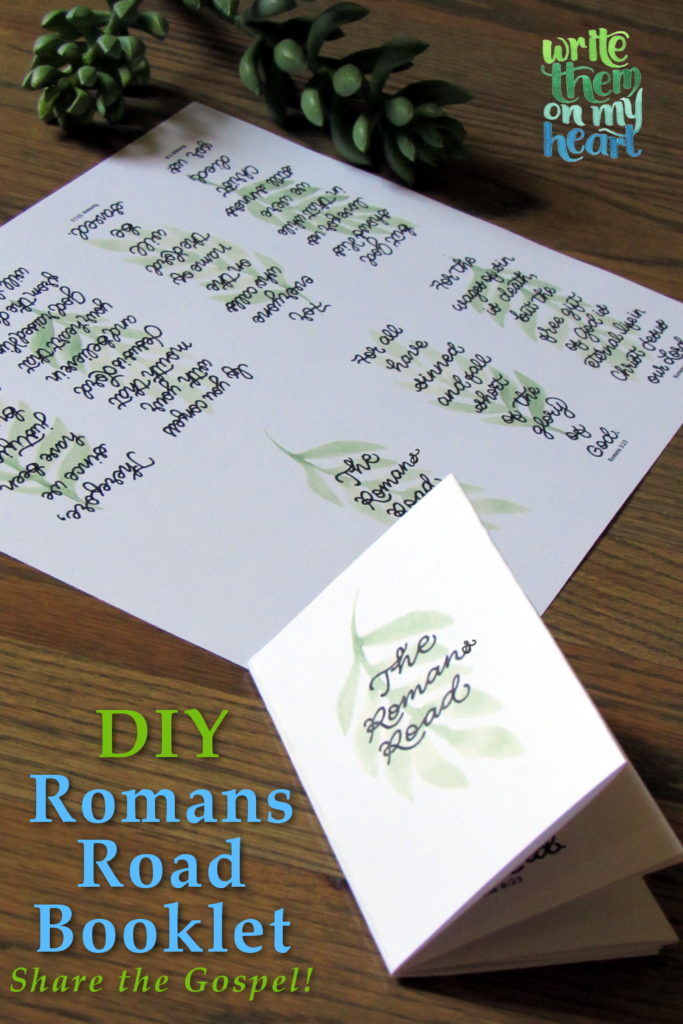 Romans Road to Salvation Printable Booklet - Write Them On My Heart