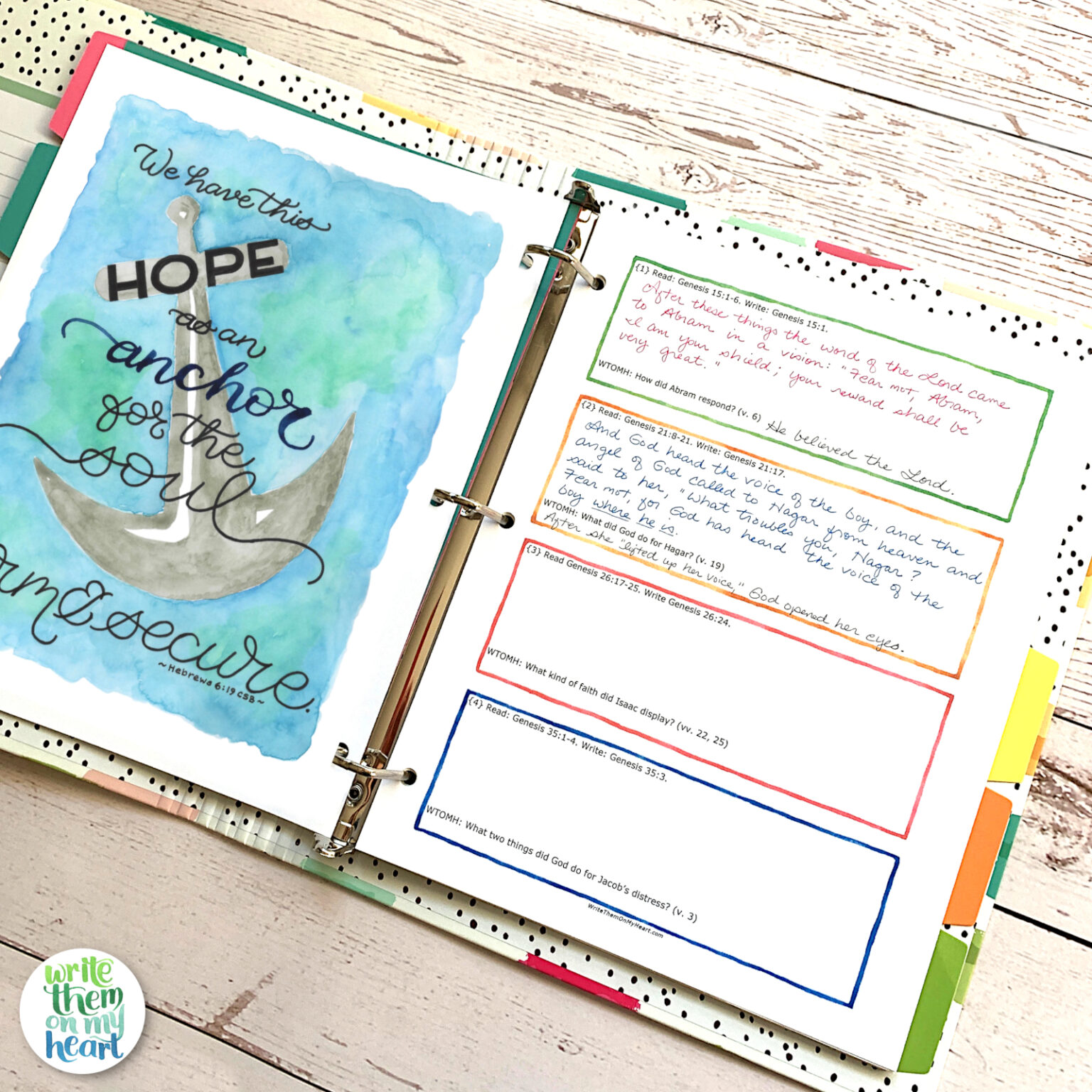 Mini Bible Study About Hope - Write Them On My Heart