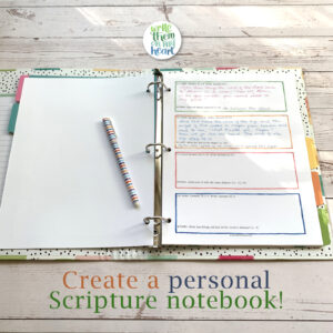 Scripture Notebook Kits - Write Them On My Heart