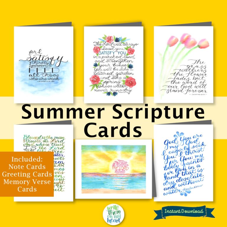 Summer Scripture Art - Write Them On My Heart