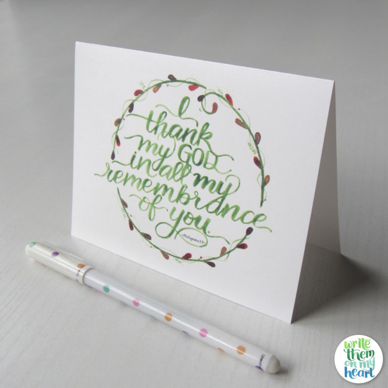 Build Up With Scripture Thank You Notes - Write Them On My Heart