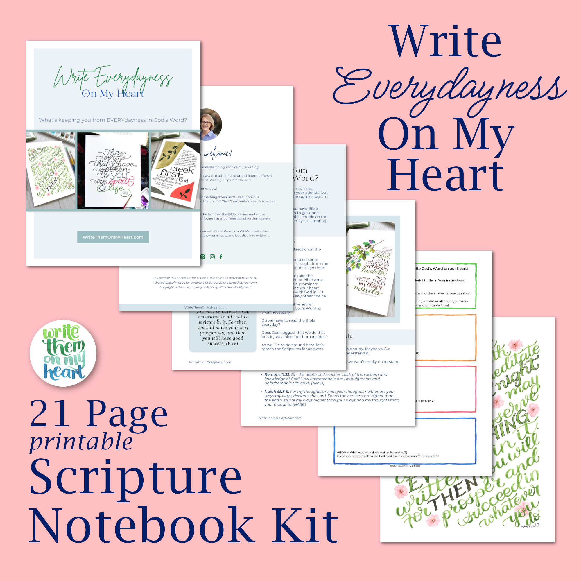 Scripture Notebook Kits - Write Them On My Heart