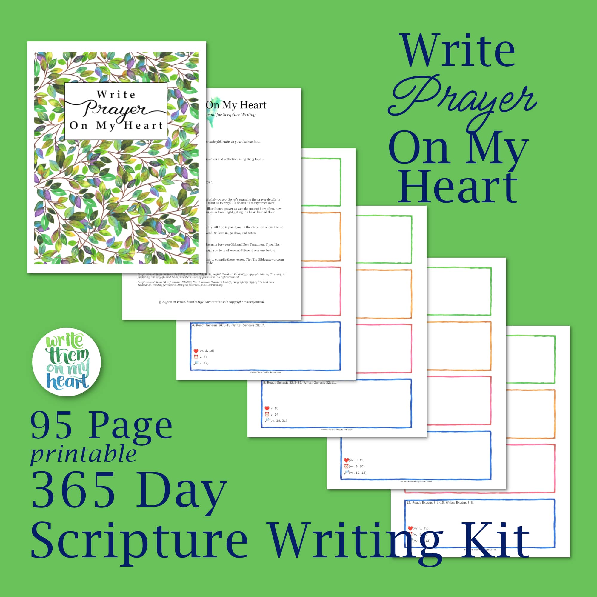 Write Prayer On My Heart Journal - Write Them On My Heart